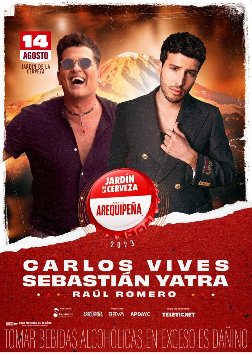 Carlos vives y Sebastián Yatra llegan a Arequipa para cantarle en sus ...