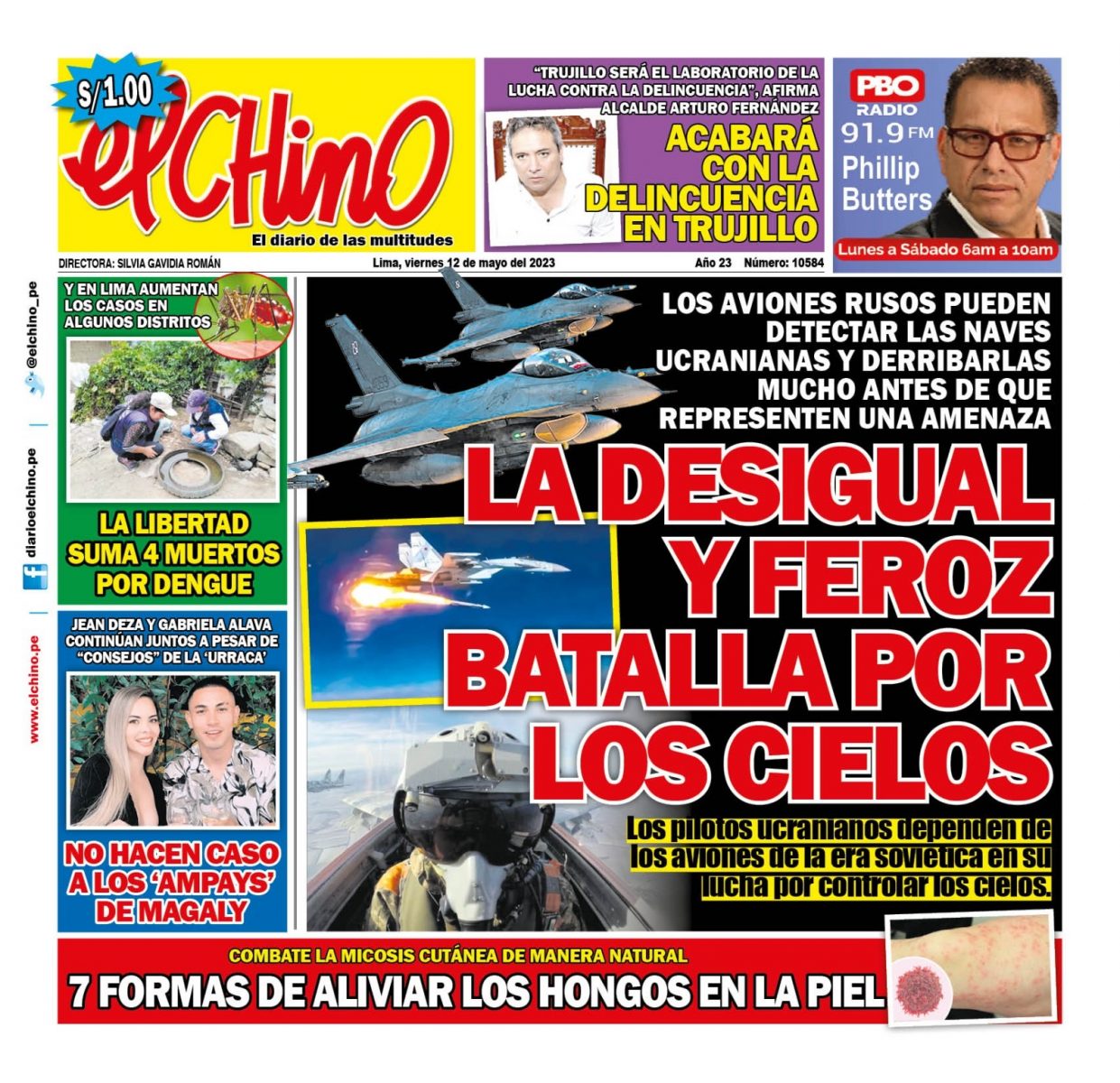 Portada impresa – Diario El Chino (12/05/2023)